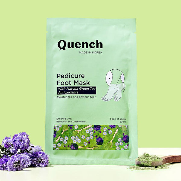 Pedicure Foot Mask with Matcha… – Quench Botanics