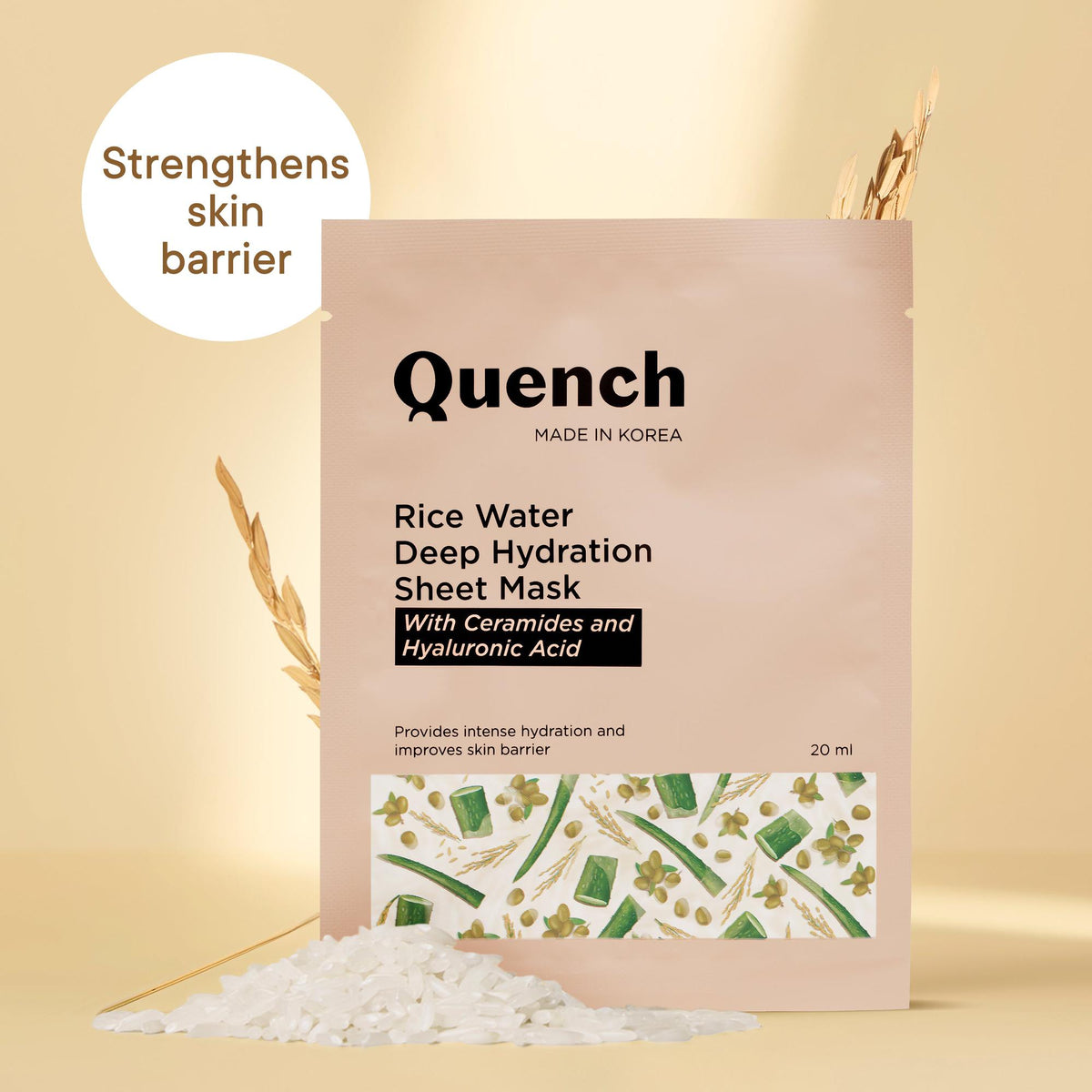 Rice Water Deep Hydration Sheet Mask – Quench Botanics