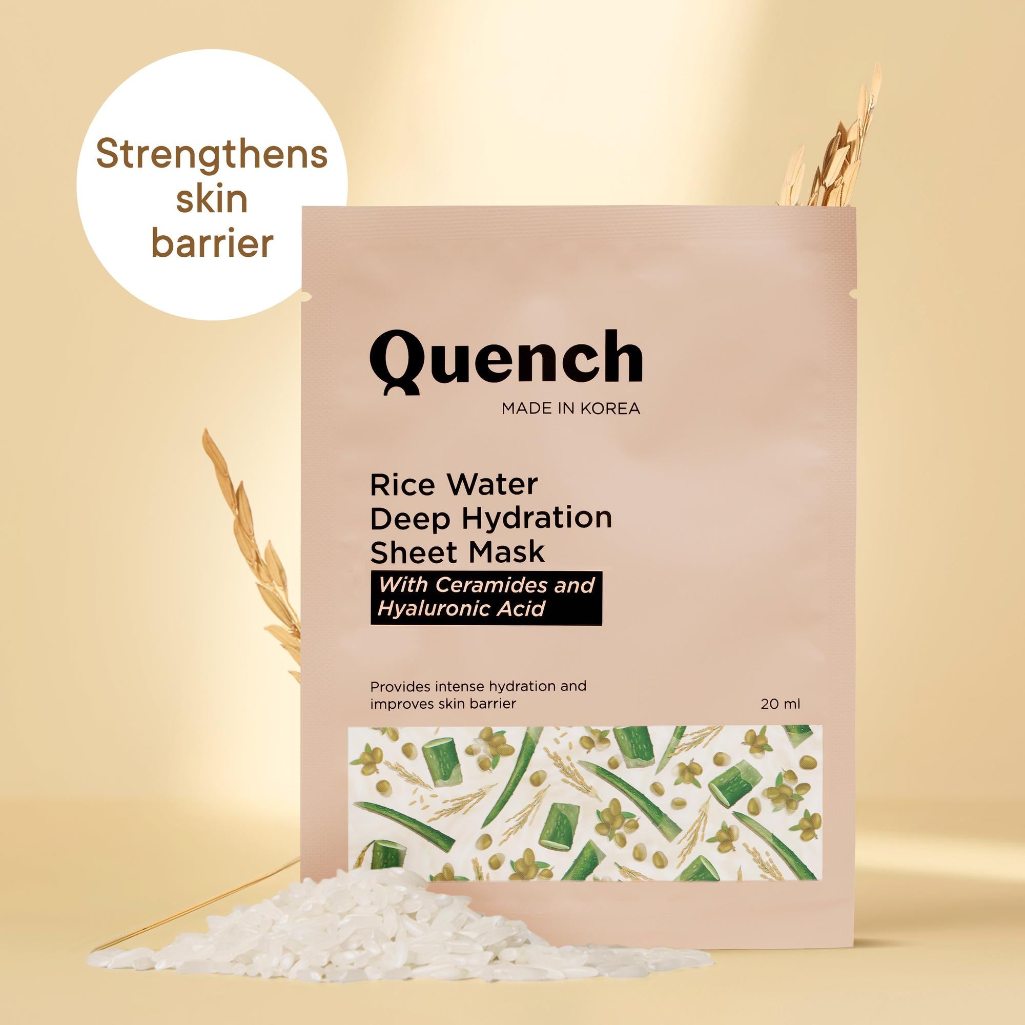 Rice Water Deep Hydration Sheet Mask – Quench Botanics