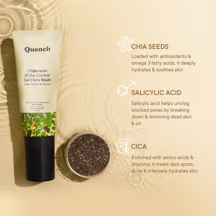 Shine Control Gel Face Wash for Oily Skin | Quench Botanics